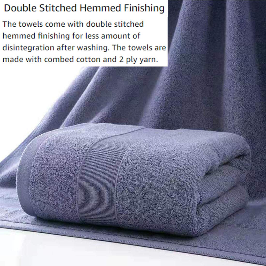LRUUIDDE Bathroom Hand Towels 2 Set,Cotton Hand Towel for Bath, Hand, Face, Kitchen, Super Soft, Highly Absorbent, Machine Washable, Size 14" x 30" (Blue)…