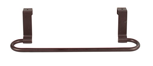 Spectrum Diversified Euro Bar Over The Cabinet Door Rack with Padded Brackets, No Installation Kitchen Rack & Bathroom Towel Stand, Bronze