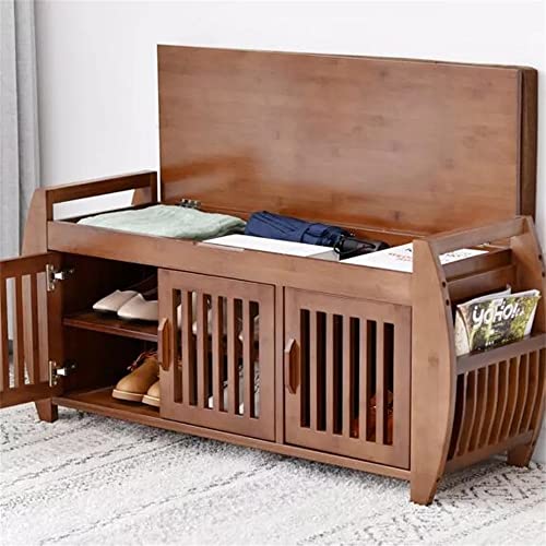 JYDQM Shoe Rack Cabinet Entryway Organizer Storage Household Shelf with Seat Cushion Furniture Hallway Shoe Stand