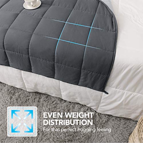 Deconovo Weighted Blanket 100% Cotton Heavy Blanket Filled with Glass Beads (60 x 80 inch | 15 lbs)