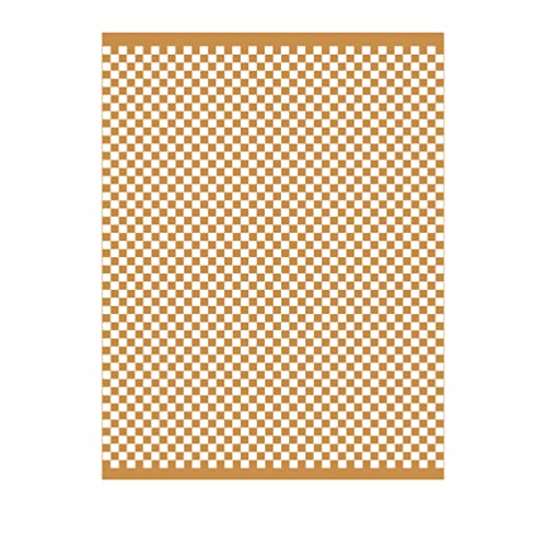 YIRUIO Throw Blankets Checkerboard Grid Chessboard Checkered Lightweight Ultra-Thin Comfort 100% Pure Cotton Knit for Home Decor Bed Couch (Khaki, 60" L x 79" W)