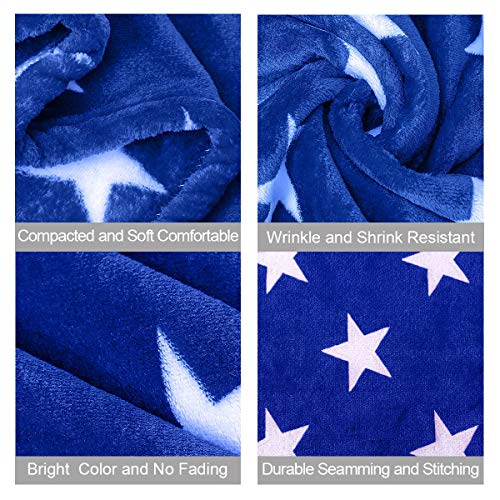 JML Throw Blankets for Couch, Fleece Throw Blanket 2 Pack - Soft Warm, Lightweight Plush Throw Blanket for Shawls and Wraps,Bed, Sofa, Chair, Travel, All Season Use, 50"x60", Star