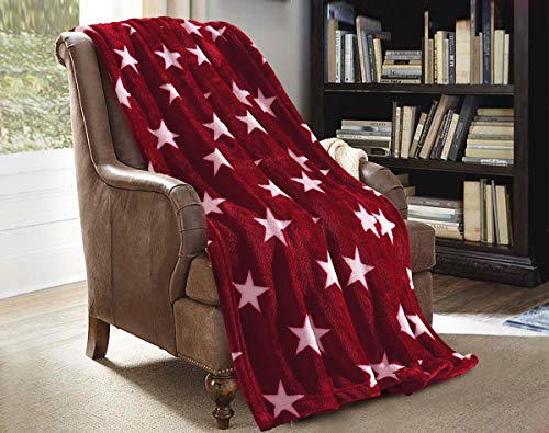 JML Throw Blankets for Couch, Fleece Throw Blanket 2 Pack - Soft Warm, Lightweight Plush Throw Blanket for Shawls and Wraps,Bed, Sofa, Chair, Travel, All Season Use, 50"x60", Star