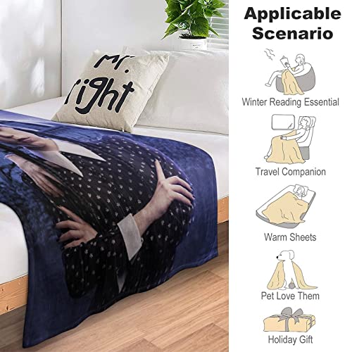 Jonshuas Travel American Supernatural Comedy Horror Wednesday Throw Blanket, Flannel Plush Halloween Blankets and Throws for Better Sleep, Swaddle Air Conditioning Blanket 50"*60"(130 * 150cm)