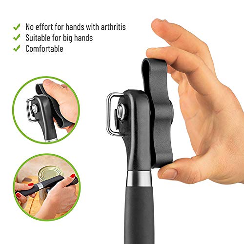Can Opener Smooth Edge Manual, Can Opener Handheld, No Sharp Edges With Soft Grips, Food Grade Stainless Steel Cutting Can Opener, Professional Ergonomic Can Opener for Kitchen & Restaurant
