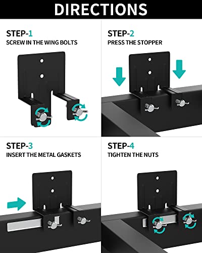 Adjustable Non Slip Mattress Gaskets for Bed Frame or Box Spring, Heavy Duty & Wide Applicability Mattress Retainer Bar, Mattress Holder in Place Gripper, Keep Mattress from Sliding Gripper (6 Pcs)