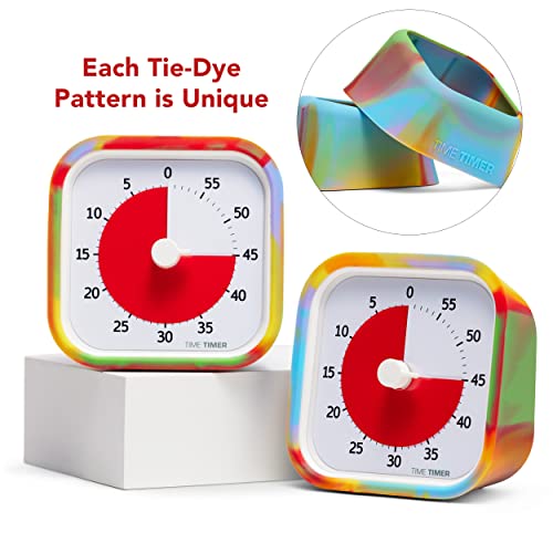 Time Timer MOD Tie Dye — Special Edition — Visual Timer for Kids Classroom Learning, Elementary Teachers Desk Clock, Homeschool Study Tool and Office Meetings with Silent Operation (Tie Dye)