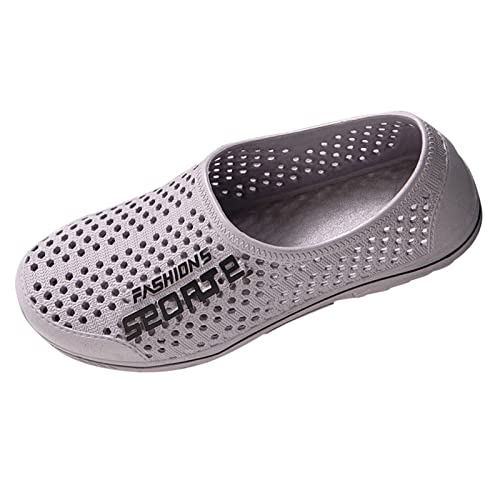 Men Sandal Beach Non Slip Garden Men Clogs Shoes for Men Beach Shoes Sandal Mens Size 6 (Grey, 9)