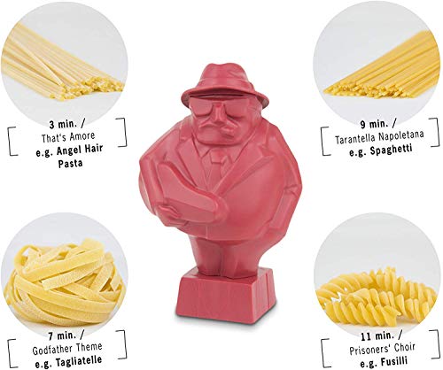 Al Dente - The Singing Floating Pasta Timer: Will Sing Different Tunes when Pasta is Ready at 3, 7, 9, and 11 Minutes, to be Boiled with any Pasta in the Pot, Floats in Cold & Hot Boiling Water