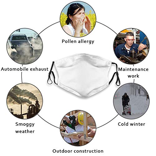 Yoga Cloth Face Mask Bandana With 2pcs Filters,Woman in Pose Balaclava Adjustable Earloop Washable Reusable for women men,Orange Black White