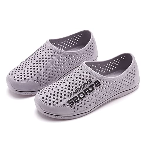 Men Sandal Beach Non Slip Garden Men Clogs Shoes for Men Beach Shoes Sandal Mens Size 6 (Grey, 9)