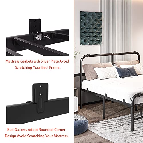 Bednowitz Non Slip Mattress Gaskets for Bed Frame,6 Pcs Mattress Holder in Place Gripper, Mattress Retainer Bar, Keep Mattress from Sliding Stopper, Wide Applicability, Black