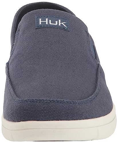 HUK Men's Classic Brewster Slip-On Wet Traction Fishing & Deck Shoes Boat, Sargasso Sea, 10
