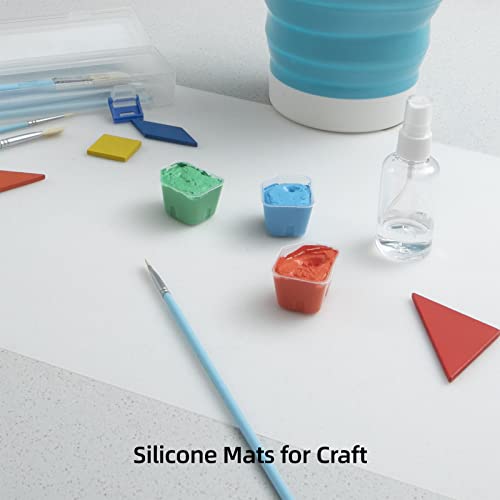 2 Pack Silicone Mats for Kitchen Counter, Treerit Non-slip Waterproof Large Countertop Protector Mat, Heat Resistant Mat, Silicone Craft Mat, Silicone Placemat, 23.6 x 15.7 Inches x 1mm, Translucent