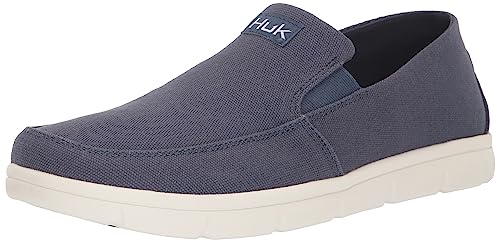 HUK Men's Classic Brewster Slip-On Wet Traction Fishing & Deck Shoes Boat, Sargasso Sea, 10