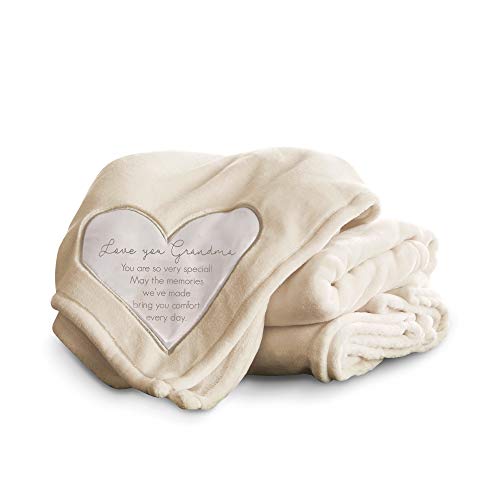 Pavilion Gift Company 19503 Comfort Blanket - Love You Grandma Thick Warm 320 GSM Royal Plush Throw Blanket