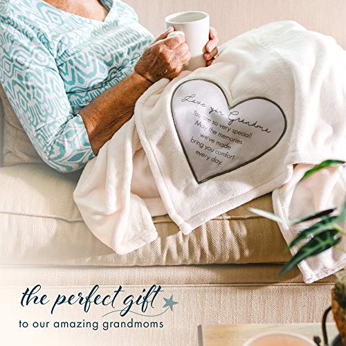Pavilion Gift Company 19503 Comfort Blanket - Love You Grandma Thick Warm 320 GSM Royal Plush Throw Blanket