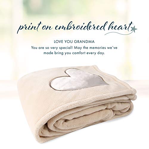 Pavilion Gift Company 19503 Comfort Blanket - Love You Grandma Thick Warm 320 GSM Royal Plush Throw Blanket