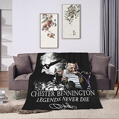 Chester Bennington Blanket Flannel Super Soft Fleece Lightweight Throw Blanket for Bed Couch Sofa Bedroom Warm Blanket 60"X50"