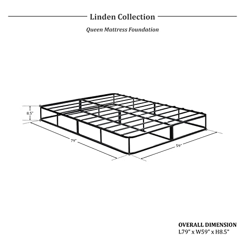 Lexicon Linden Mattress Foundation, Queen, White