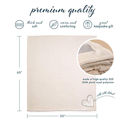 Pavilion Gift Company 19503 Comfort Blanket - Love You Grandma Thick Warm 320 GSM Royal Plush Throw Blanket