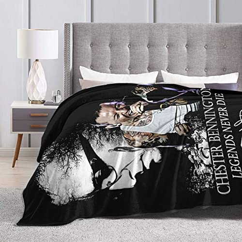 Chester Bennington Blanket Flannel Super Soft Fleece Lightweight Throw Blanket for Bed Couch Sofa Bedroom Warm Blanket 60"X50"