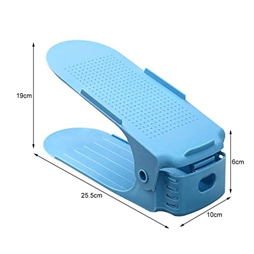 ENDAN Shoe Shelf Shoe Bracket Dust Storage Rack Home Shoe Organizer Stand Shoe Hanger Space Saver Adjustable Durable Shoes Organizers Stand Shelf (Color : Rojo)
