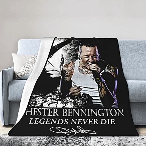 Chester Bennington Blanket Flannel Super Soft Fleece Lightweight Throw Blanket for Bed Couch Sofa Bedroom Warm Blanket 60"X50"