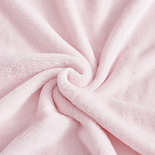 StangH Baby Blankets Throw Size - Super Soft Cozy Fleece Flannel Blanket for Couch/Chair, Plush Fuzzy Lightweight Microfiber Dog Blanket, (Throw Size 50 x 60, Pink)