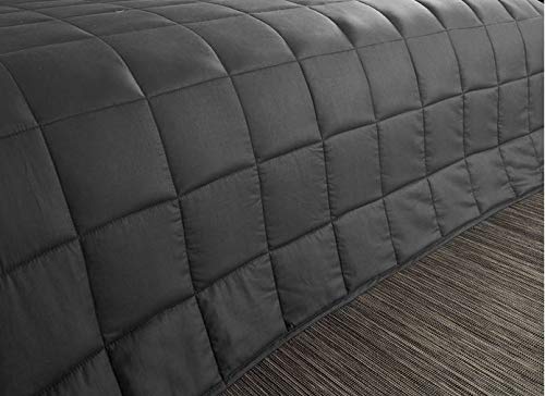 Well Being Soft Quilted Microfiber Weighted Blanket, 60"x80", 20 Lbs, Grey