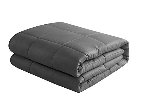 Well Being Soft Quilted Microfiber Weighted Blanket, 60"x80", 20 Lbs, Grey