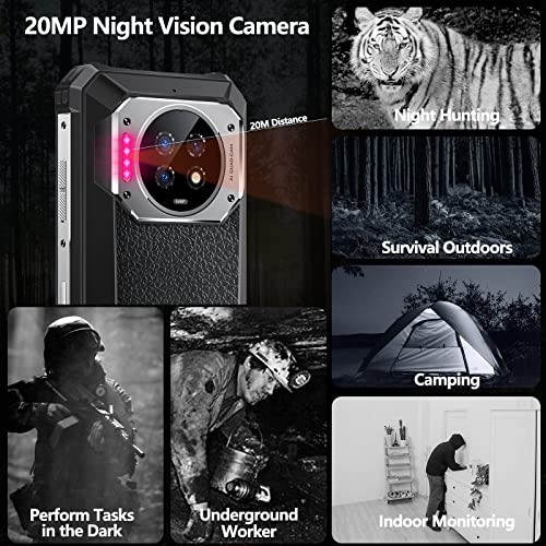 OUKITEL WP19 64MP Camera 8GB+256GB IP68 Waterproof Cellphone, 21000mAh Battery Android 12 Cell Phone, 6.78" HD+ Dual SIM 4G Smartphones OTG/NFC