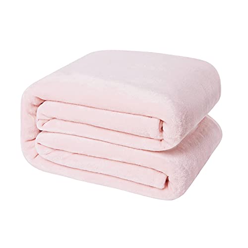 StangH Baby Blankets Throw Size - Super Soft Cozy Fleece Flannel Blanket for Couch/Chair, Plush Fuzzy Lightweight Microfiber Dog Blanket, (Throw Size 50 x 60, Pink)