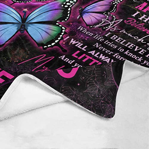 Personalized Custom Name Message Blanket to My Mom from Daughter, My Loving Mom, My Hero I Love You, Soft Throw Blanket 30 x 40 Inches