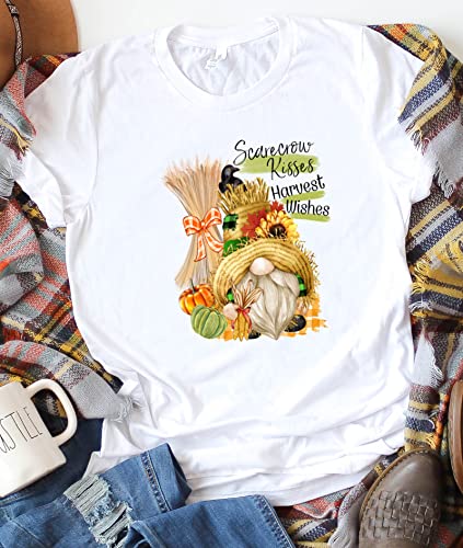 Fall Scarecrow Gnome Sublimation Transfer, Ready to Press, Autumn, Sunflowers, Pumpkins, Gnome Sublimation Transfer, Harvest, Ready to Use (Child x1-6")