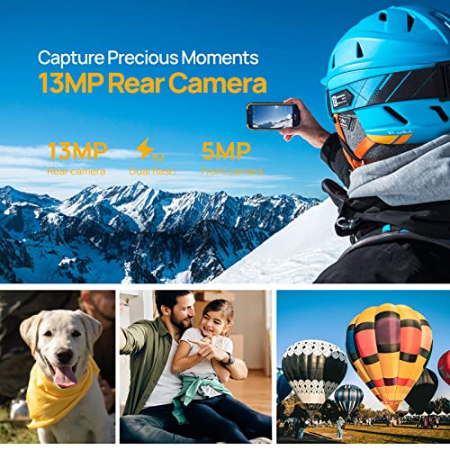 Ulefone Lasted Android 12 Unlocked Rugged Phone, Armor X6 Pro (2022 New) Rugged Smartphone, 8GB + 32GB, 128GB Extension 4000mAh, 5.0 inch, 13MP + 5MP, IP68 Waterproof Cell Phone, 4G Dual SIM- Black