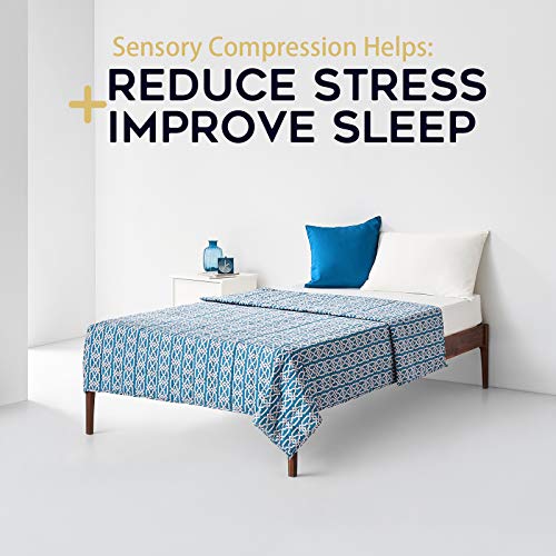 YnM 25lbs Weighted Blanket, 100% Oeko-Tex Certified Cotton Material with Premium Glass Beads (Infinite, 60''x80'' 25lbs), Suit for One Person Use on Queen/King Bed