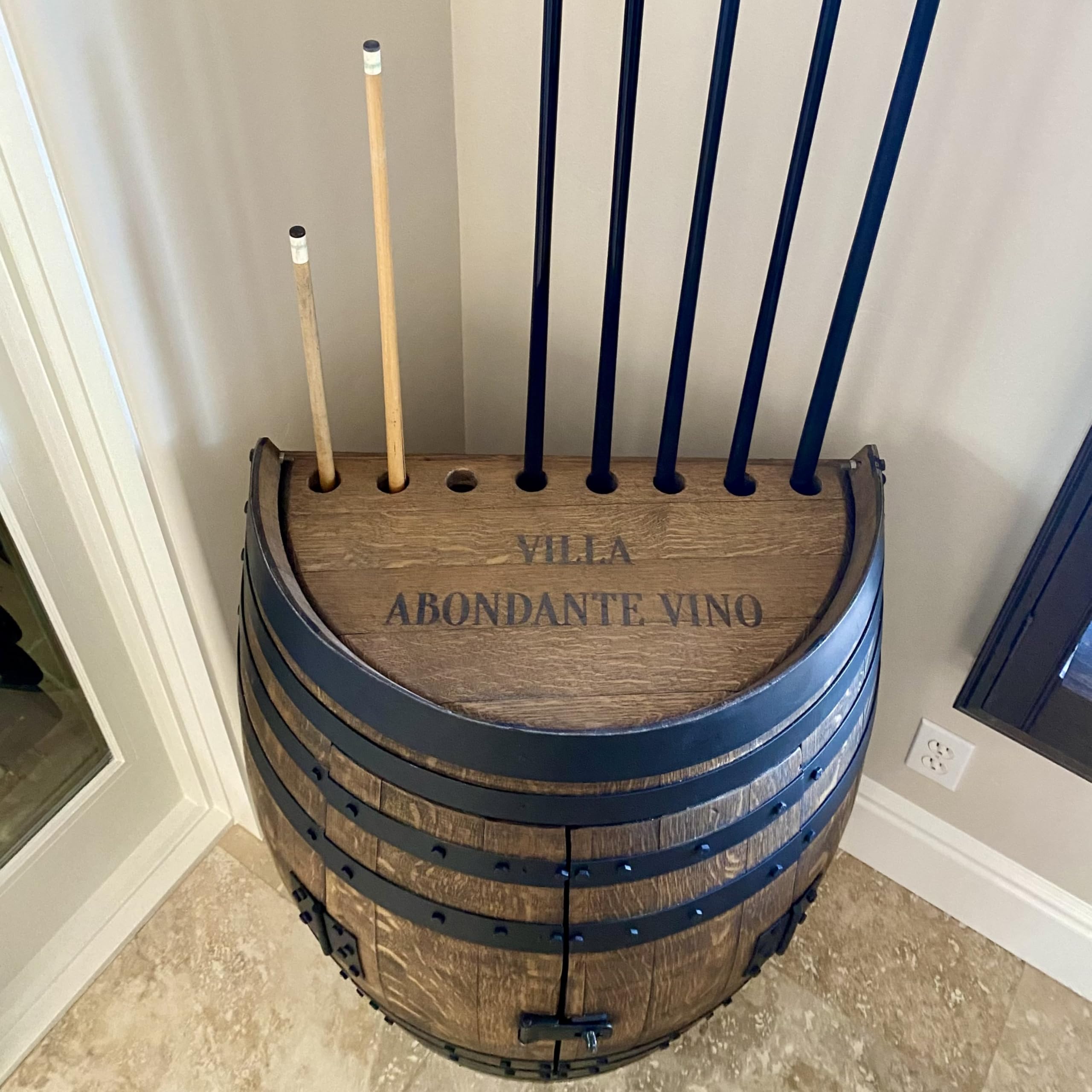 1/2 Wine Barrel Storage Cabinet
