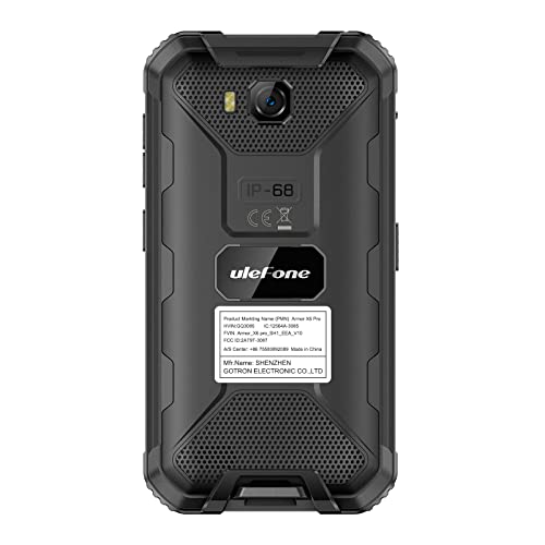 Ulefone Lasted Android 12 Unlocked Rugged Phone, Armor X6 Pro (2022 New) Rugged Smartphone, 8GB + 32GB, 128GB Extension 4000mAh, 5.0 inch, 13MP + 5MP, IP68 Waterproof Cell Phone, 4G Dual SIM- Black