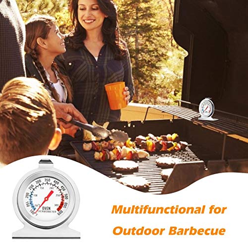 in Oven Thermometer for Grill Smoker BBQ 50-300°C/100-600°F, Instant Read Precision Stainless Steel Electric/Gas Oven Thermometers, Large Dial Display Thermometer Gauge for Kitchen Cooking Baking