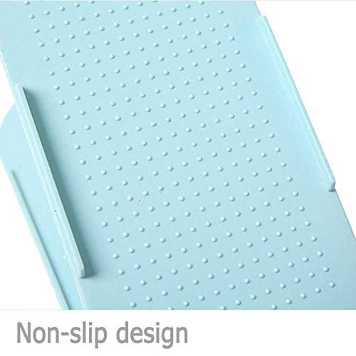 Dalovy Shoe Racks Storage,10Pcs Adjustable Shoe Rack , Storage Stand Support Slot Space Saving Cabinet Closet Shoe Holder Fourth Gear Adjustable Shoe Rack Household Items(Color : Green)
