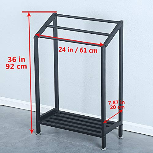 Womio Free Standing 3 Tier Metal Towel Rack,Metal Towel Bathroom Rack 3 Bars