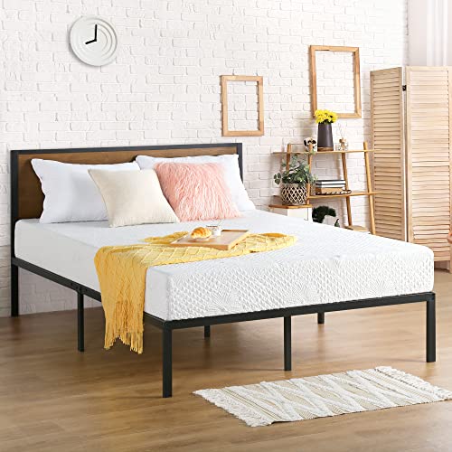 Olee Sleep 14 inch Metal Platform, Twin, Black, Anti Slip, Sturdy Construction & 6 inch Ventilated Multi Layered Memory Foam Mattress