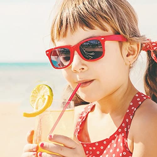 200 Pcs Colorful Disposable Drinking Plastic Straws.(0.23'' diameter and 8.26" long)-8 Colors