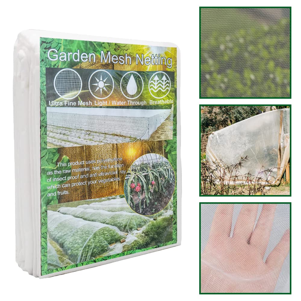 Garden net, Insect Proof net, 10x33 Ft Ultra-fine mesh Plant net, Garden net for Protecting Plants, Vegetables, Fruits and Flowers, Reusable Plant Cover