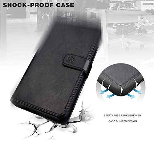 Shields Up for Moto G Stylus 5G Case Wallet 2022, Detachable Magnetic Wallet Case with Card/Cash Slots & Wrist Strap, Slim Durable Shockproof [Vegan Leather] Cover for Motorola G Stylus 5G 2022, Black