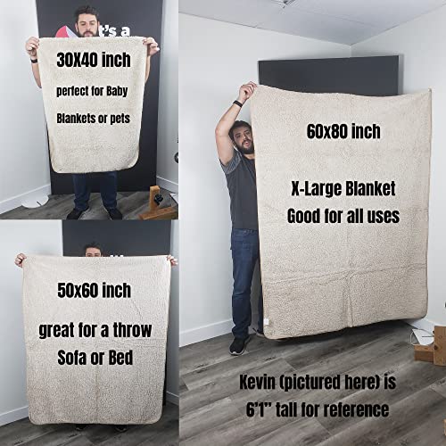 Personalized Custom Blankets with Photos Collage β 5 Images Cozy Super Soft Warm Comfortable Sherpa Blanket β Use Photos from Your Wedding, Birthday, Cats, Dogs, Pets, Children - 60x80 Fleece