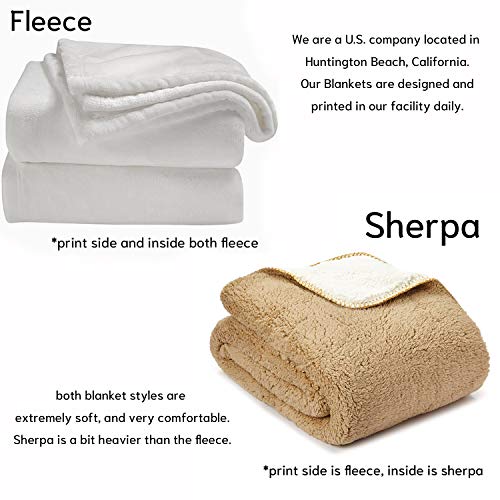 Personalized Custom Blankets with Photos Collage β 5 Images Cozy Super Soft Warm Comfortable Sherpa Blanket β Use Photos from Your Wedding, Birthday, Cats, Dogs, Pets, Children - 60x80 Fleece