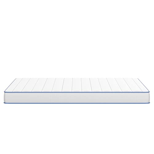 Nautica Home, 6" Relieve Innerspring Hybrid Mattress, Quilted Memory Foam Cover, High Density Comfort Latex Foam Layer with Bonnell Support Coil Springs Base, Size Full, White