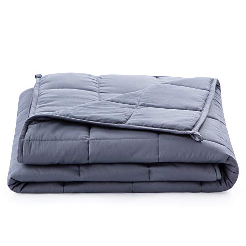 Linenspa 15 Pound Weighted Blanket – All Natural Relief and Sleep Aid - Filled with Premium Glass Beads - Calming and Soothing Hug